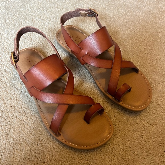 new directions | Shoes | New Directions Cognac Glandy Sandals | Poshmark